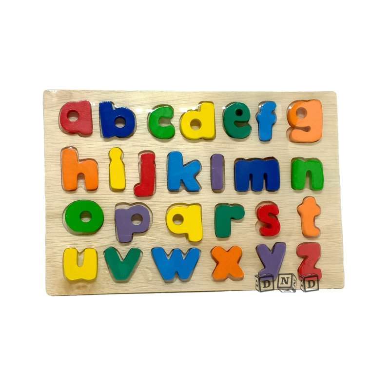 Promo Mainan Edukasi Anak - Puzzle Chunky Kayu Alphabet Huruf Kecil ...