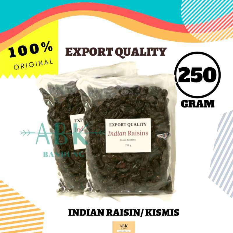 Jual KISMIS HITAM INDIA 250GR IMPOR | BLACK RAISIN | DARK RAISIN di Seller Aneka Bahan Kue ...