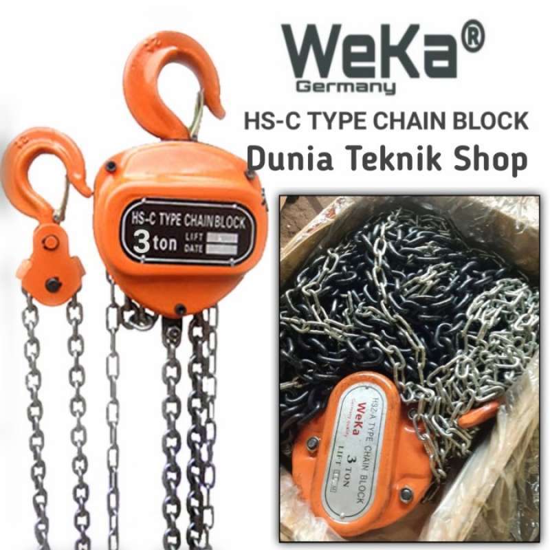 Jual Chain Block 3 Ton X 15 Meter Weka Germany Chain Hoist Chainblock ...