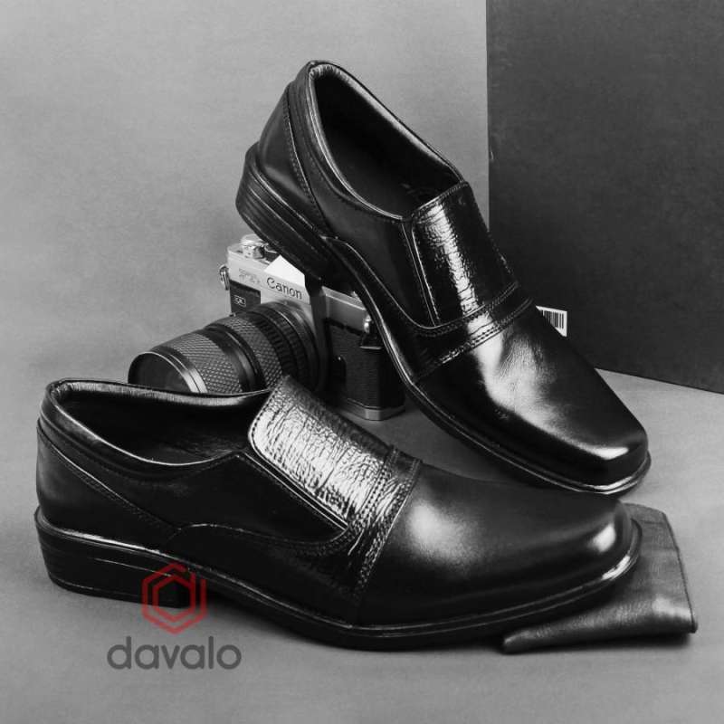 Jual Sepatu Pantofel Pria Formal Kerja Kantor Pesta Kulit Sapi Asli Hitam Di Seller Sepatu Kulit ...