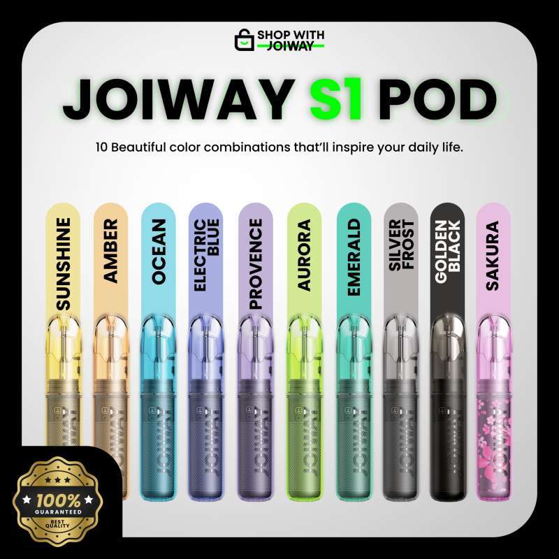 Jual JOIWAY S1 POD VAPE - GOLDEN BLACK GARANSI SEUMUR HIDUP PODS VAPOR ...