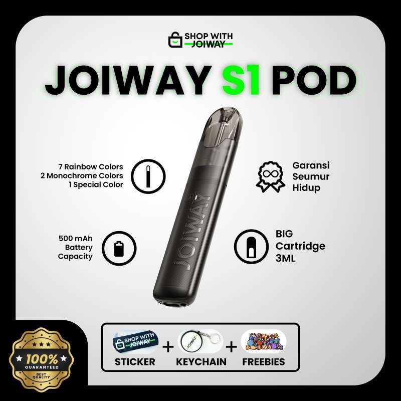 Jual JOIWAY S1 POD VAPE - GOLDEN BLACK GARANSI SEUMUR HIDUP PODS VAPOR ...