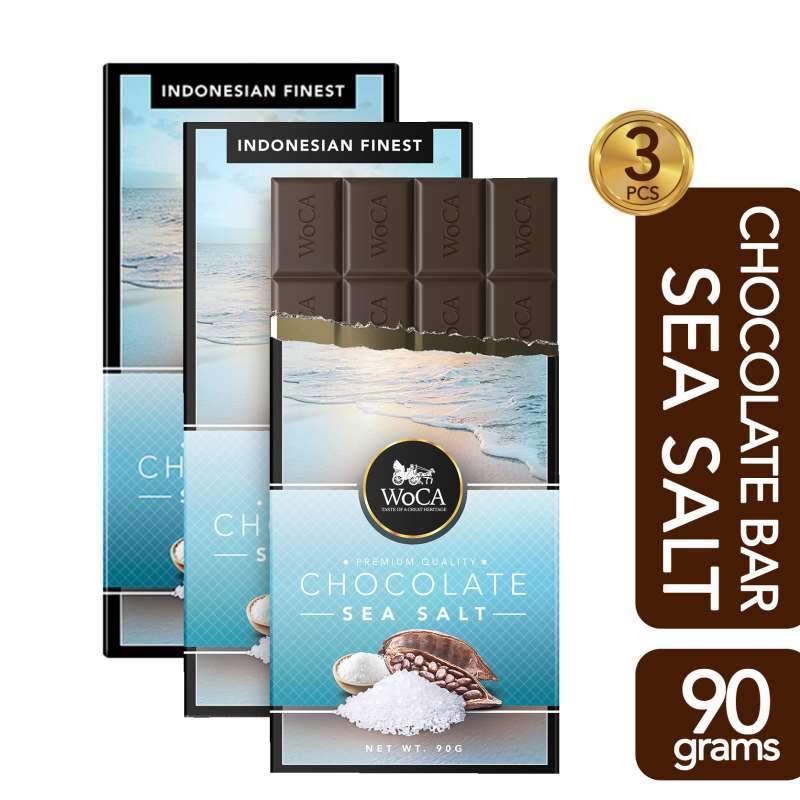 Promo WoCA Premium Chocolate 3 x 90g Bars - Cokelat Batang Rasa Sea ...