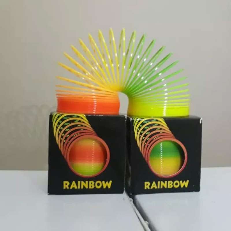 Jual Mainan Rainbow Magic Spring Edukasi - Per Pegas Spiral Momo Slinky ...