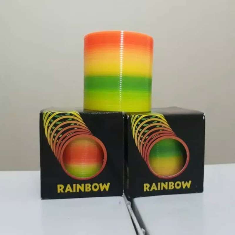 Jual Mainan Rainbow Magic Spring Edukasi - Per Pegas Spiral Momo Slinky ...