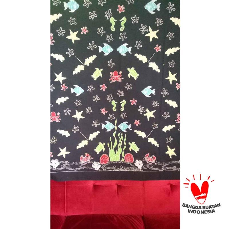 Jual Kain batik tulis khas bangka belitung motif biota laut di Seller ...