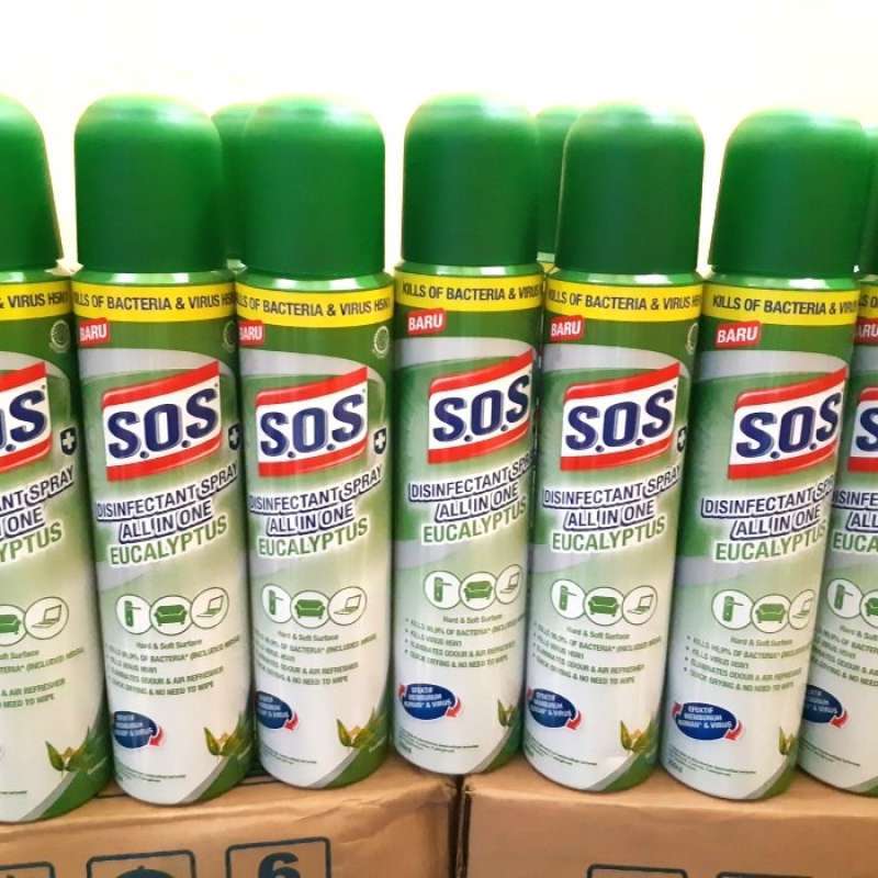 Jual SOS Disinfectant Spray All in One Eucalyptus [250 mL] di Seller ...