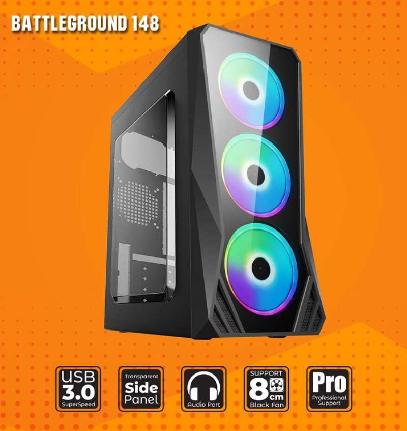 Jual Casing Gaming Case Pc Simbadda Battleground 148 Transparant Side ...