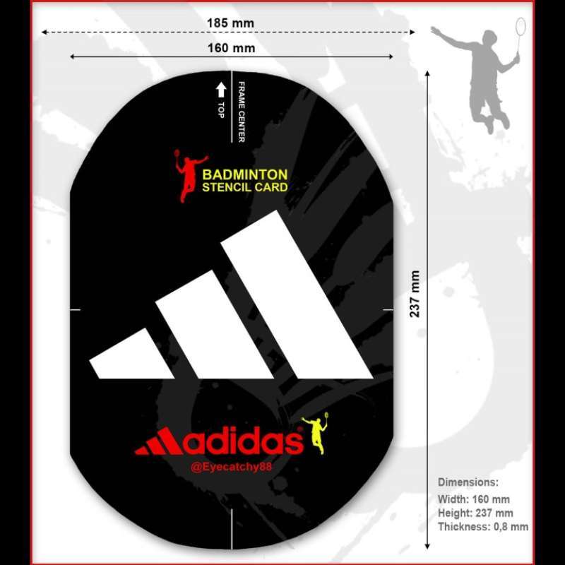 Jual Badminton Raket Stencil Card/ Logo Raket/ Cetakan Raket/ Racket ...