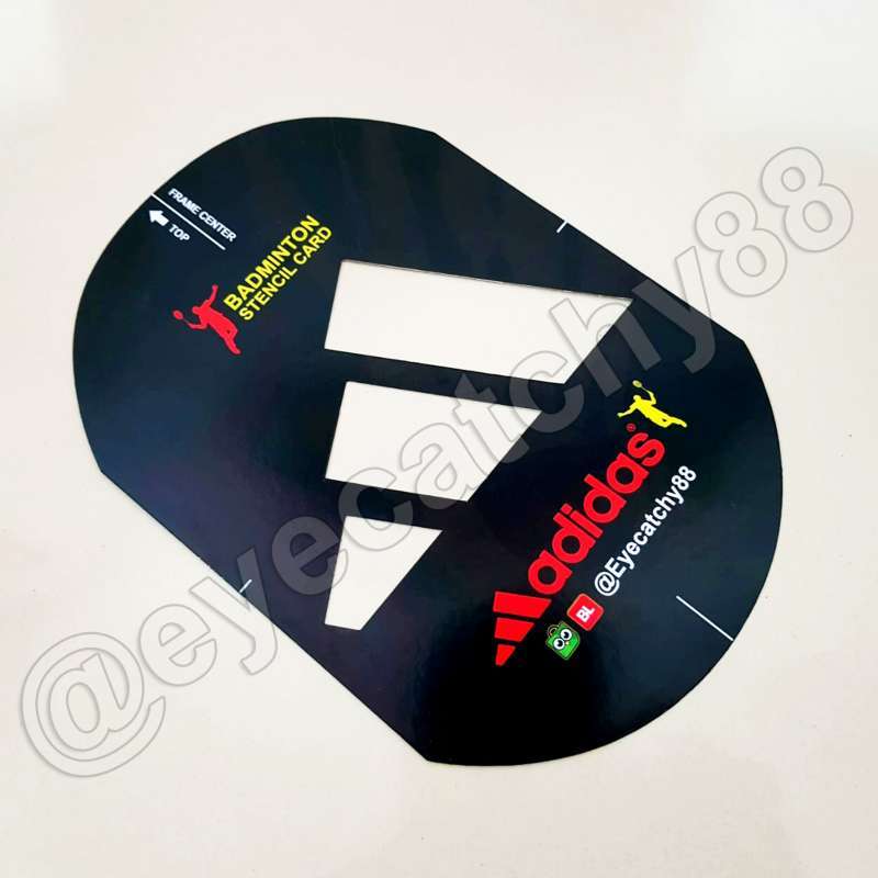 Jual Badminton Raket Stencil Card/ Logo Raket/ Cetakan Raket/ Racket ...