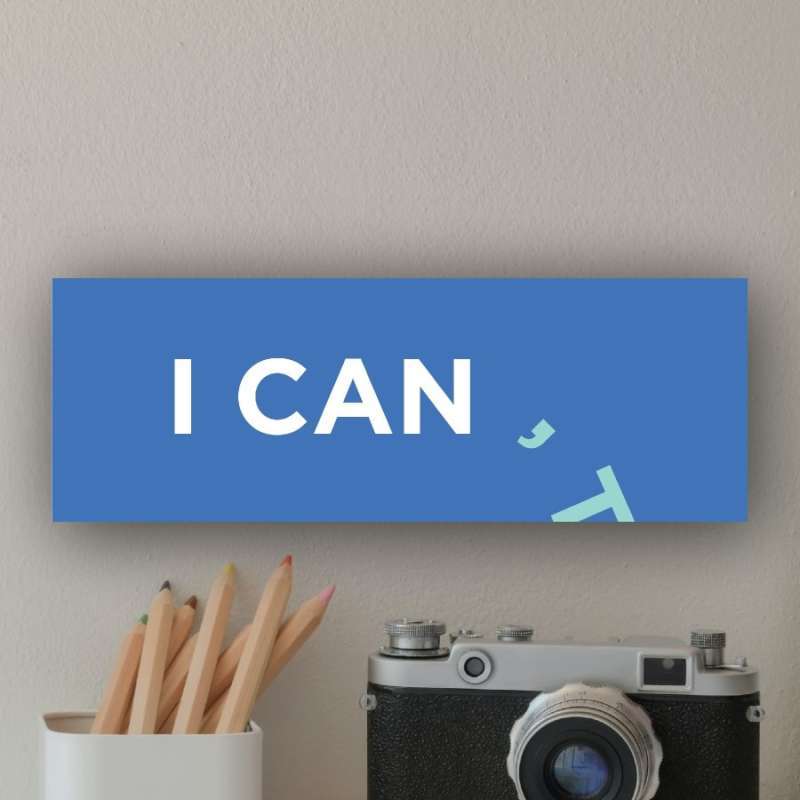 Jual Hiasan Dinding Minimalis I Can Poster Tipografi - Poster Kayu MDF ...