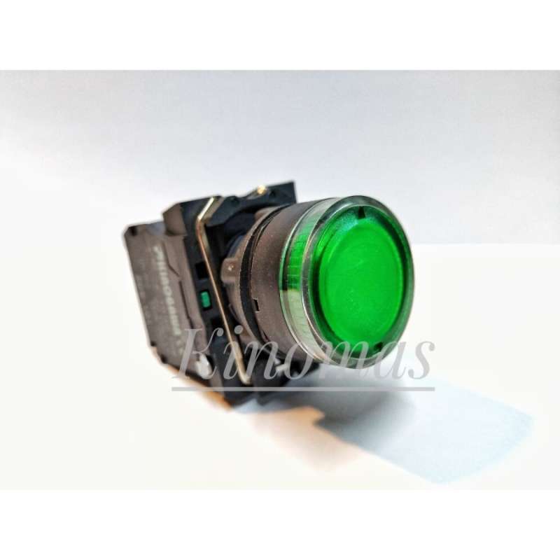 Jual Push button XB4 Lampu LED 220V & 24V 22mm body Plastik - HIJAU di ...