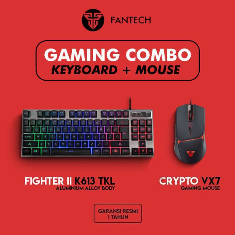 Promo Fantech Keyboard Mouse GAMING COMBO Fantech Fighter II K613 TKL ...