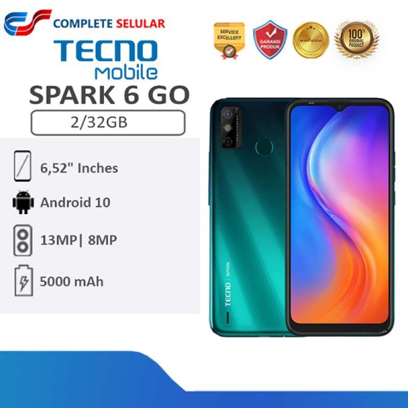 Jual Tecno Spark 6 GO Smartphone [2GB/32GB] - Ice Jadeite di Seller OmikronPhone - Sumberkepuh ...