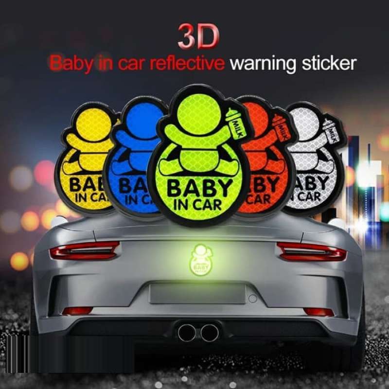 Promo 3D Sticker Reflector Sign Baby In Car| Stiker Reflektor Bayi Di ...
