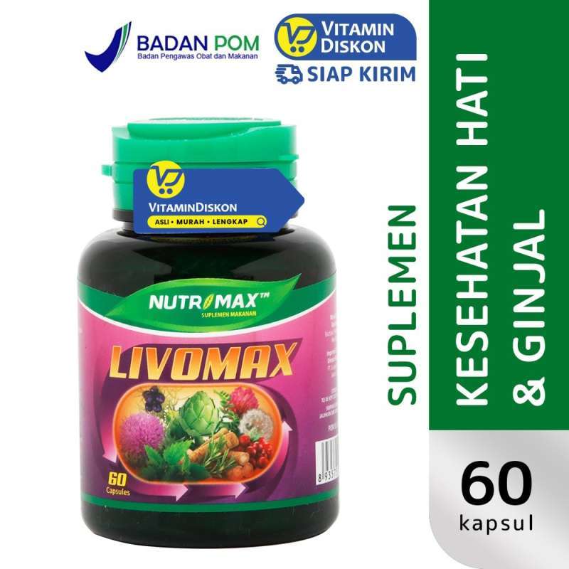 Jual Nutrimax Livomax 60 Caps | Suplemen Kesehatan Hati, Ginjal Dan ...