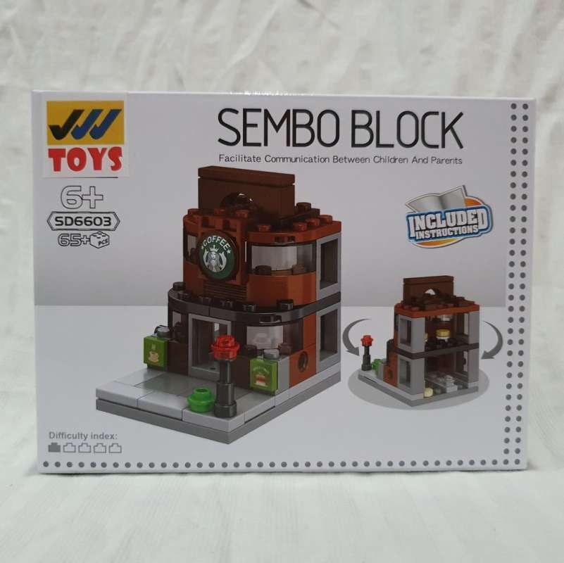 Jual Sembo block SD6603 mini modular cafe kopi starbuck mainan balok ...