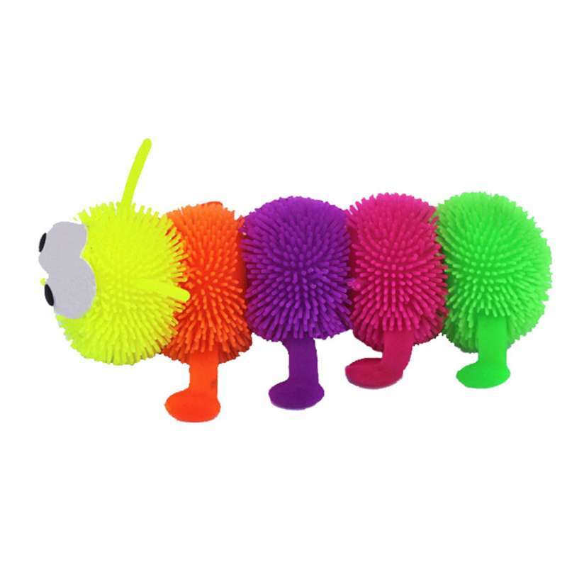 Jual Bluelans Glowing Hair Puffer Caterpillar Soft Anti-Stress Sensory ...