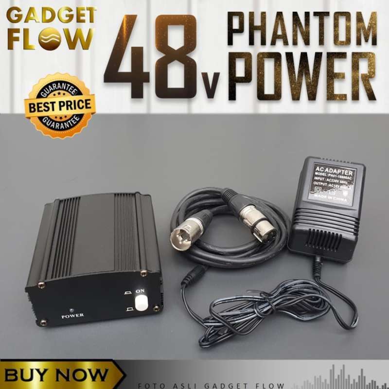 Jual Phantom Power Supply 48V untuk Microphone Condenser 1 Channel ...