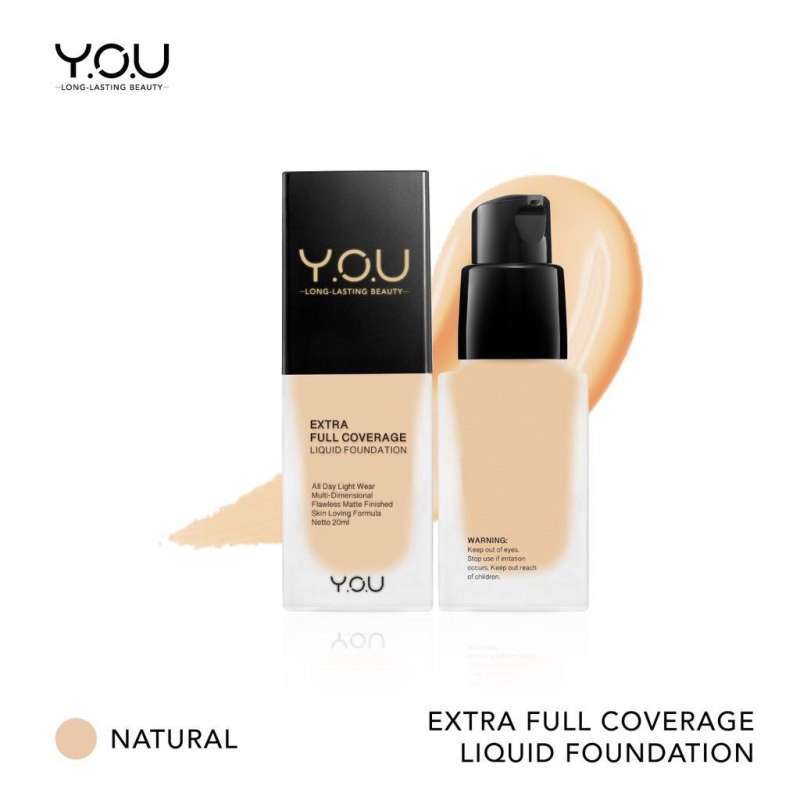 Jual Official Distributor You Extra Full Coverage Liquid Foundation YOU ...