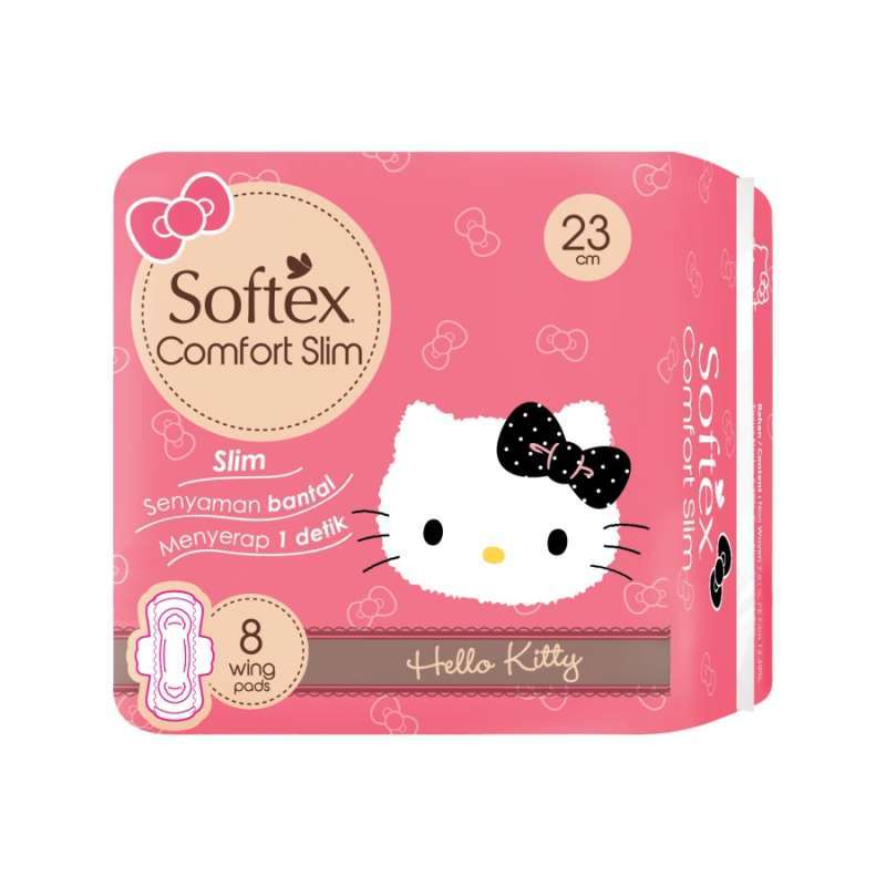 Jual Softex Comfort Slim Wing HELLO KITTY isi 8 pads di Seller OneMed ...