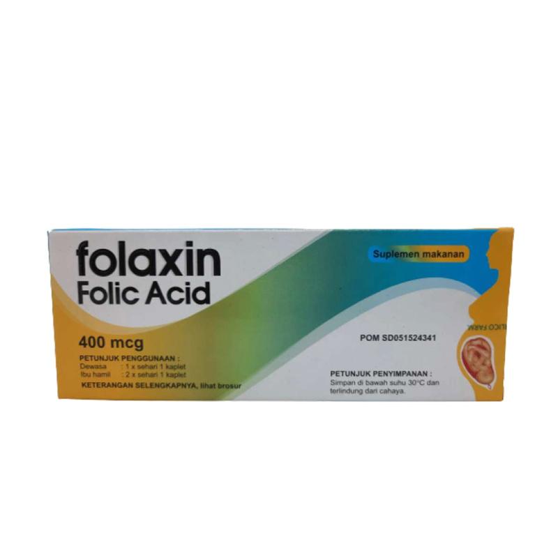 Promo Folaxin Folic Acid 400mcg Diskon 29% Di Seller Suplemenvitamincom ...