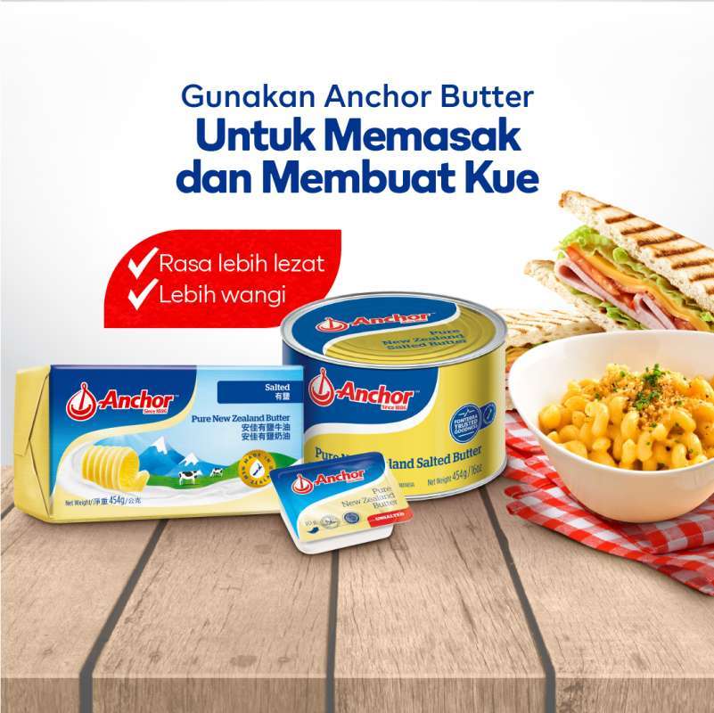Jual Anchor Salted Butter 454gr + Uht Milk 1l Di Seller Fonterra - Rawa ...