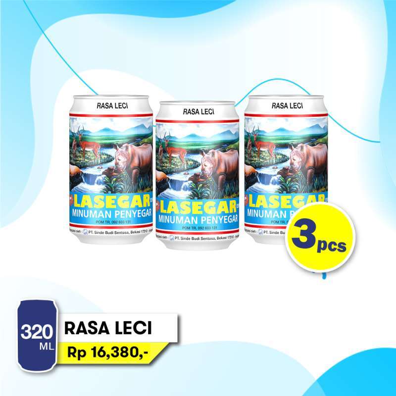 Jual Lasegar Rasa Leci Minuman Penyegar [320 mL/ 3 Pcs] di Seller ...