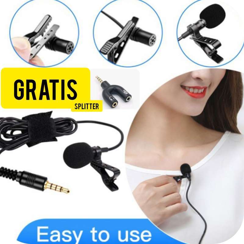 Promo Mic Clip GRATIS SPLITTER Microphone Jepit Portable Kerja Rapat ...