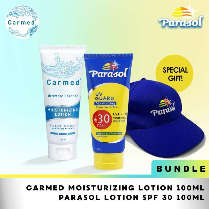 Jual Paket Parasol Lotion SPF 30 100GR + Carmed Lotion 100ML + Bonus ...