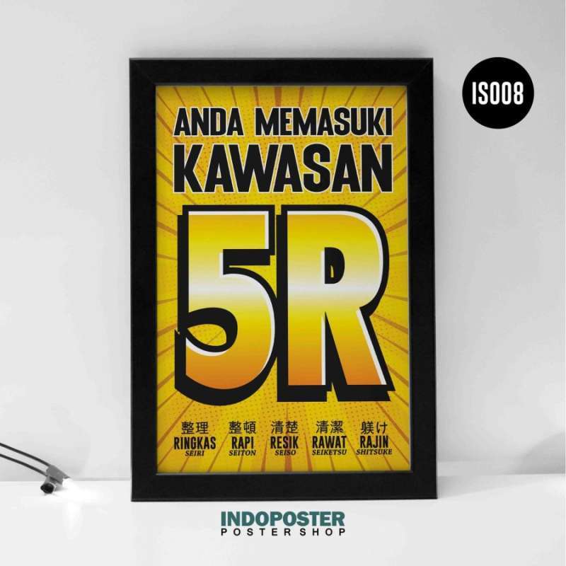 Jual Poster K3 Safety Quality Anda Memasuki Kawasan 5R 5S INDOPOSTER A2 60X40cm di Seller ...
