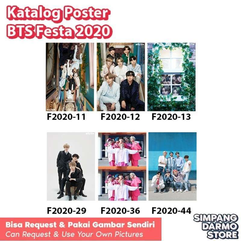 Jual Poster BTS Festa 2020 Berbagai Ukuran Korea Boy Band Jungkook V ...