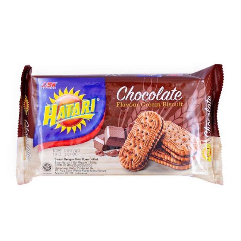 Jual HATARI CHOCOLATE FLAVOUR CREAM BISCUIT 200GR di Seller inko ...