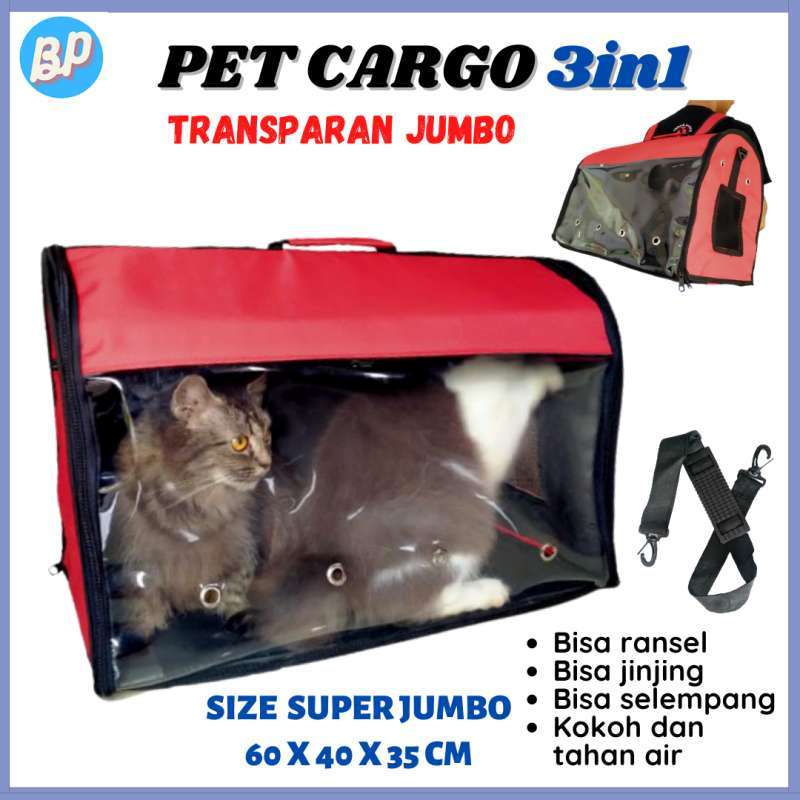 Jual TAS KUCING ANJING 3in1JUMBO + SUPERJUMBO 60CM MUAT 3 KUCING DEWASA ...