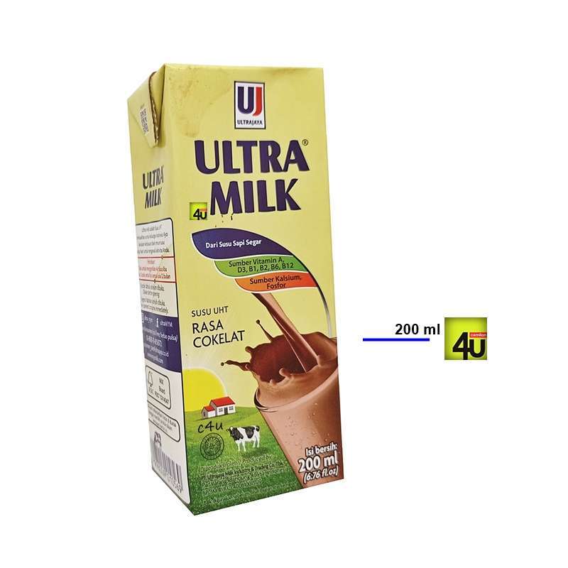 Promo Ultra Jaya - Ultra Milk UHT RTD Rasa COKELAT - Tetra Pack [200 ml ...