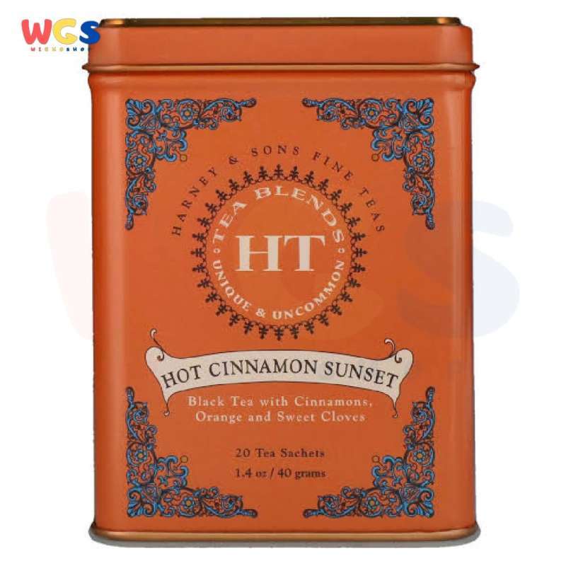 Jual Harney & Sons Hot Cinnamon Sunset Black Tea Ht Tins 20 Sachets ...
