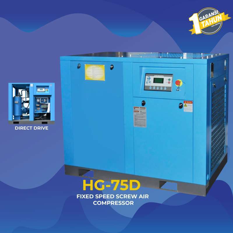 Jual Kompressor Udara - Fixed Screw Air Compressor - HG-75D- Importir ...