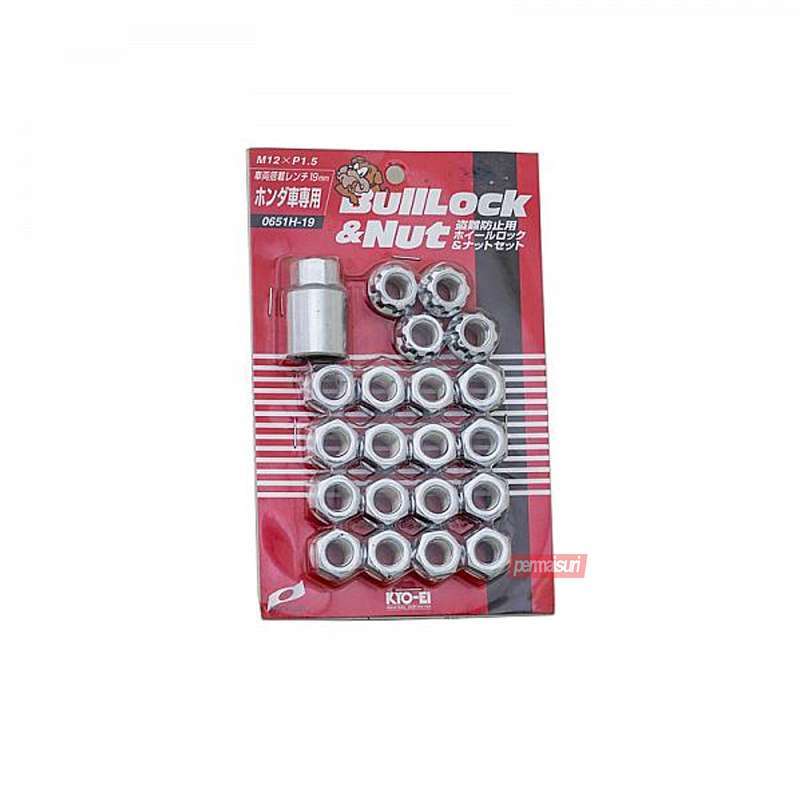 Promo KYOEI 0651H Bullock & Nut Set Mur Chrome 12 x 1.5 - 19mm | Mur Original Diskon 24% di ...