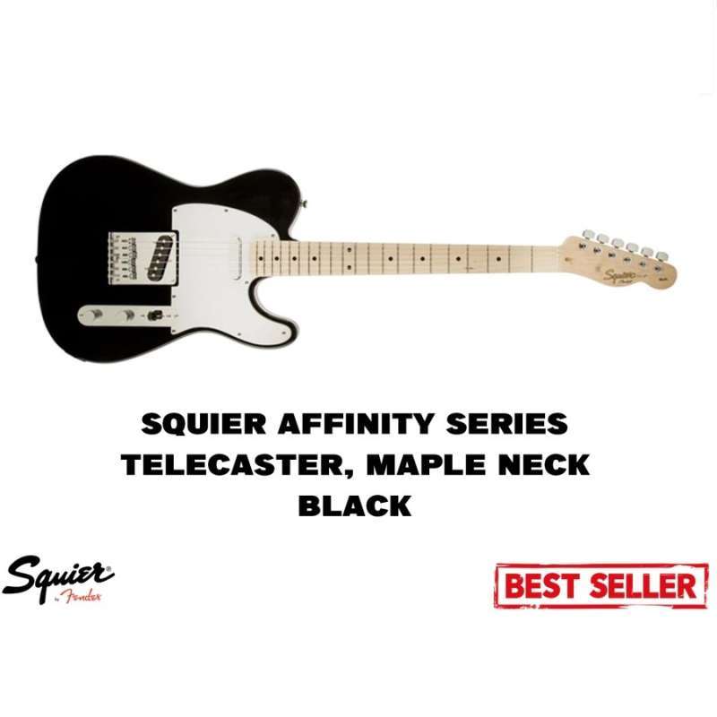 Jual Squier Affinity Series Telecaster Guitar Maple Neck - Hitam di ...