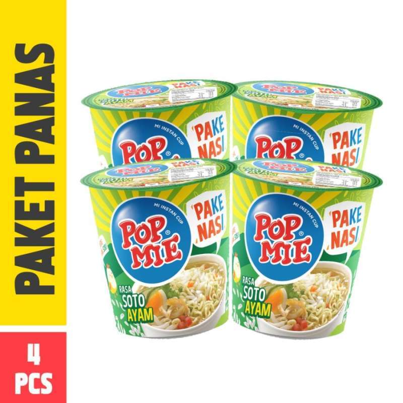 Jual Pop Mie Panas (PAke NAsi) Rasa Soto Ayam 4 Pcs - 300gr di Seller ...