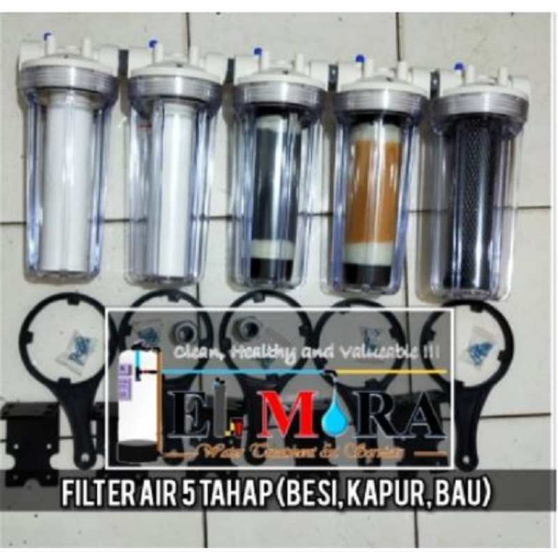 Jual Filter Air Sumur 5 tahap (kapur, besi,bau, keruh) di Seller Elmira ...