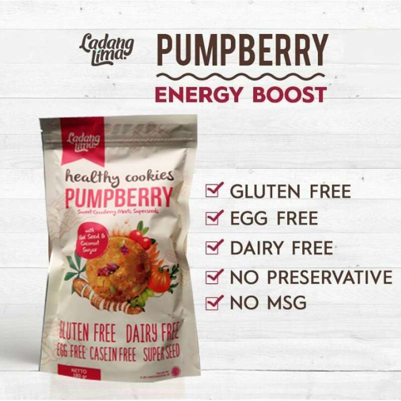 Jual Ladang Lima Pumpberry Healthy Cookies Gluten Free Egg Free Di ...