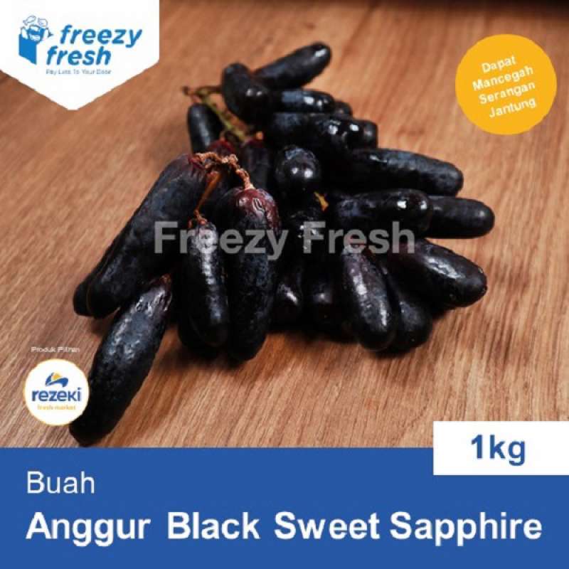Jual Anggur Black Sweet Sapphire (1 Kilo) Halal di Seller Freezy Fresh ...