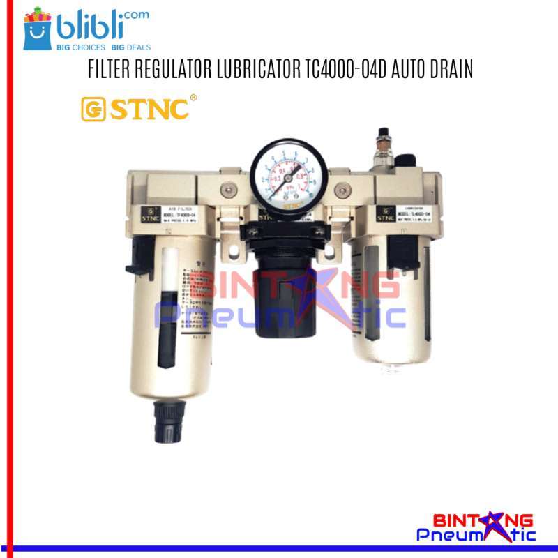 Jual TC4000-04D AUTO DRAIN DRAT 1/2 FILTER REGULATOR LUBRICATOR STNC di ...