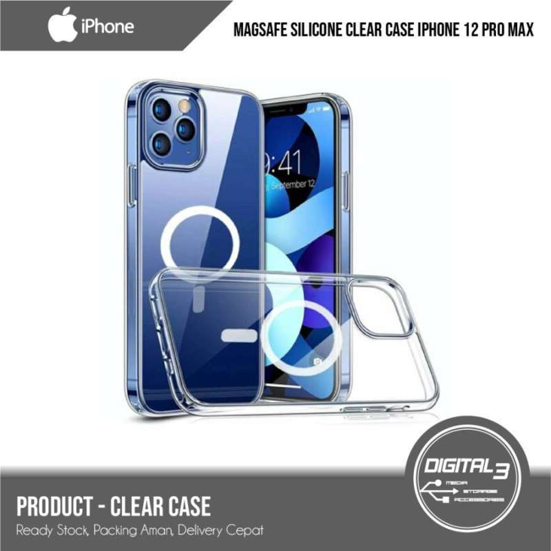 Jual Soft Silicone Clear Case MagSafe iPhone 12 Pro Max Casing Silikon ...