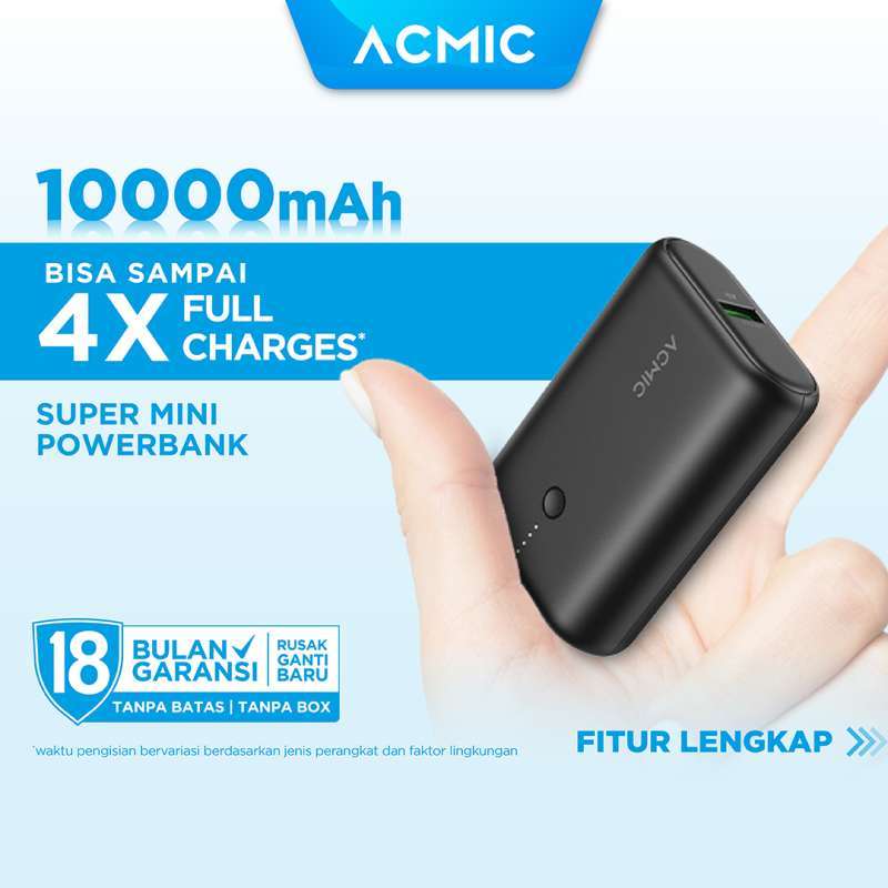 Jual Acmic Minimax Supermini 10000mah Aicharge Power Bank (qc4 + Pd ...