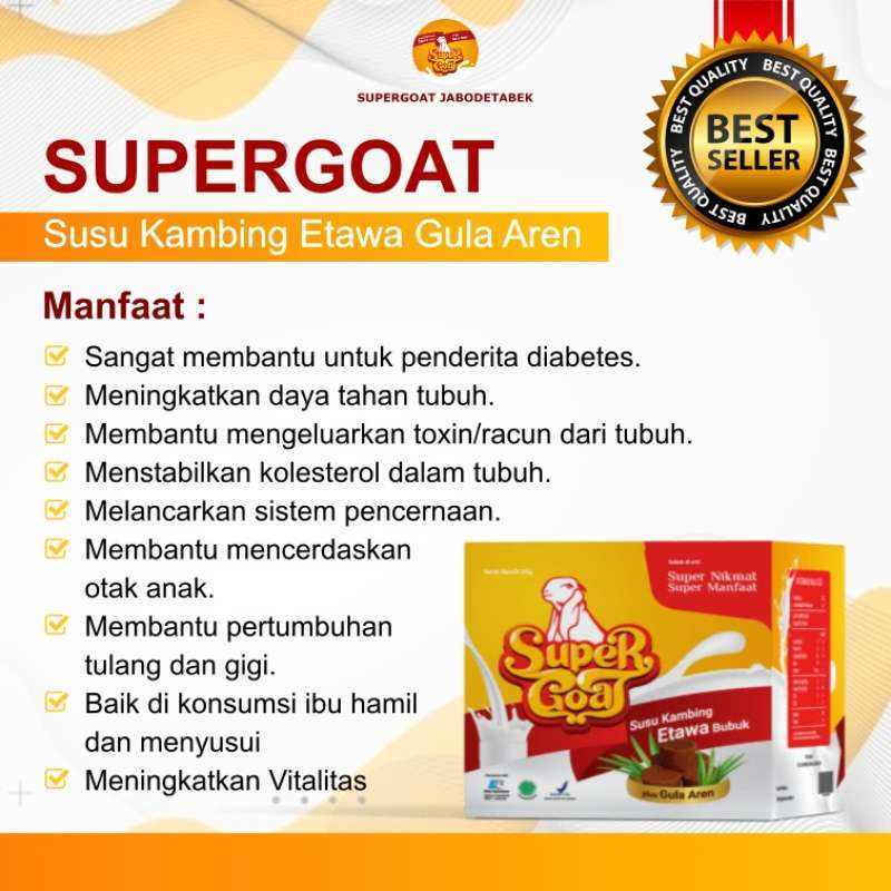 Promo Super Goat Susu Kambing Etawa Bubuk Dengan Gula Aren Isi 10 ...