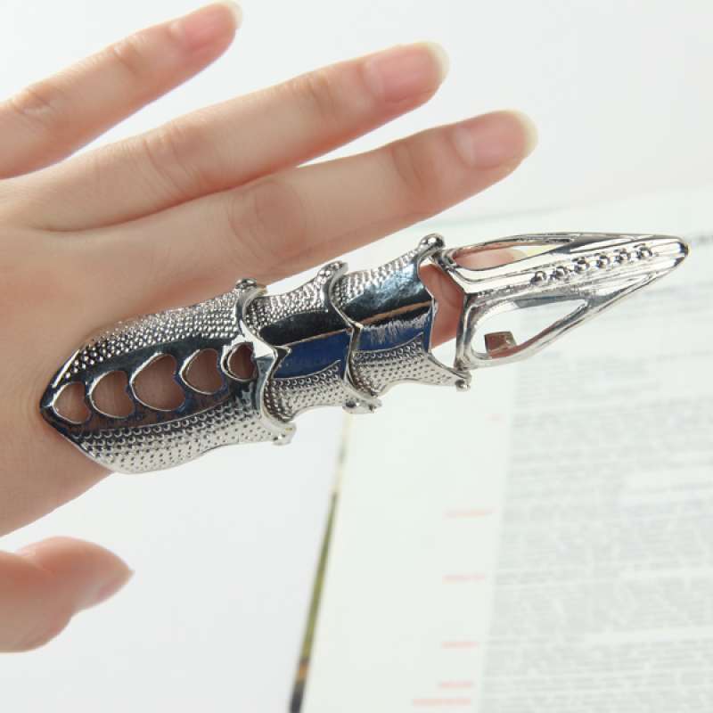 Jual Punk Rock Knuckle Armour Joint Full Finger Tip Rings Claw Di ...