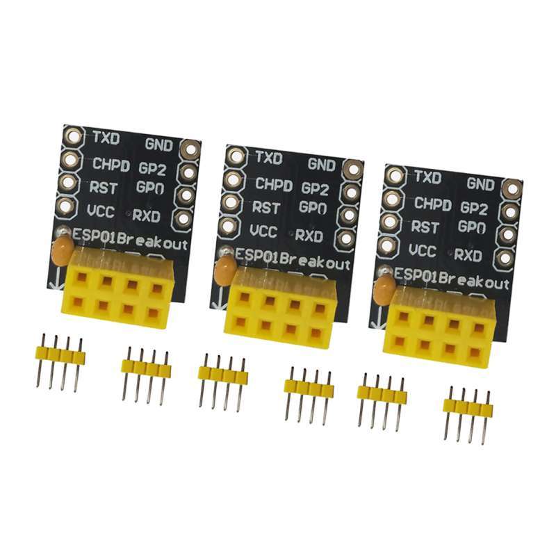 Promo 3pcs ESP01 ESP01S Breakout Breadboard Adaptor For ESP8266 Pin ...