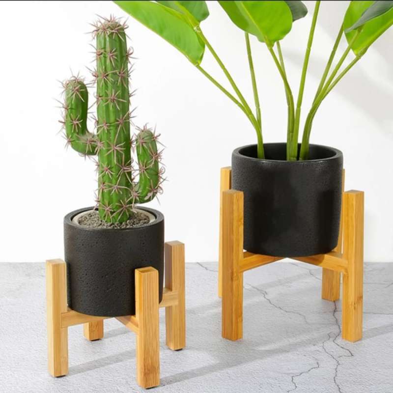 Jual Penyangga pot tanaman design kayu modern dan elegan rak stand ...